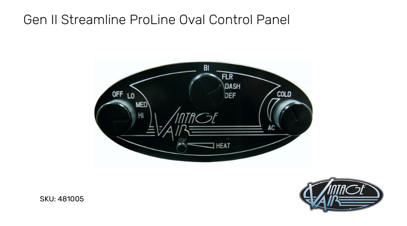 Gen II ProLine™ Oval Control Panel with Black Anodized