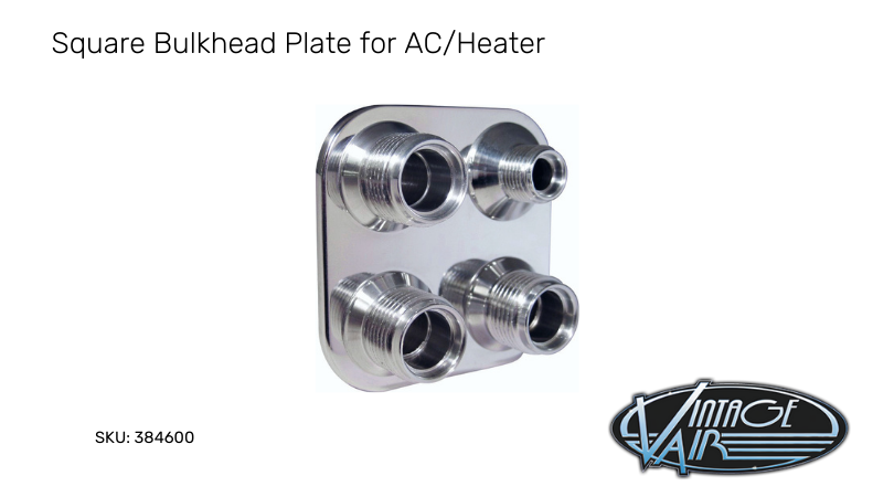 Four-Way Square Bulkhead Plate for AC/Heater - Cruisin Automotive