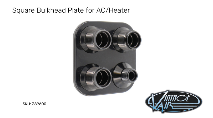 Four-Way Square Bulkhead Plate for AC/Heater - Cruisin Automotive