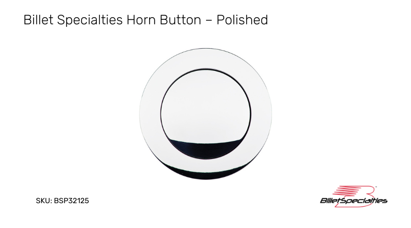 Billet Specialties Horn Button - Polished - Cruisin Automotive