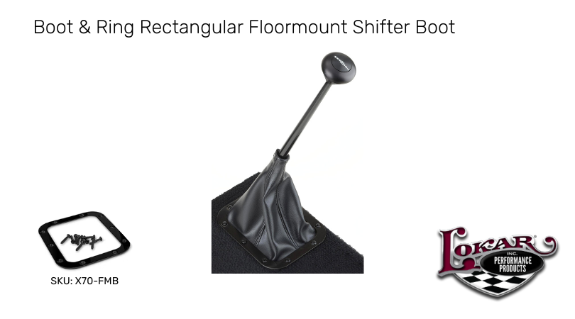 Boot & Ring Rectangular Floormount Shifter Boot - Cruisin Automotive
